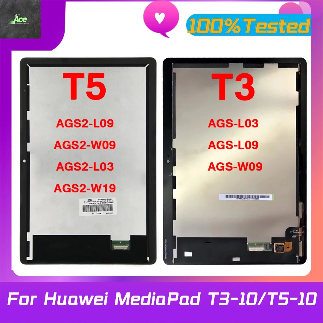 Тестовый ЖК-дисплей для Huawei MediaPad T3 T5 10 T3 10 Black Original