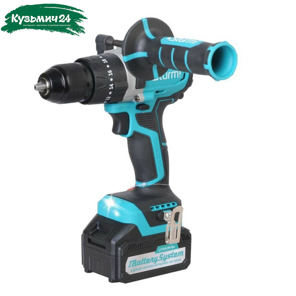 Аккумуляторный шуруповерт Sturm CD2080, 18В 2 аккумулятора и зарядное устройство в комплекте, 1 шт.