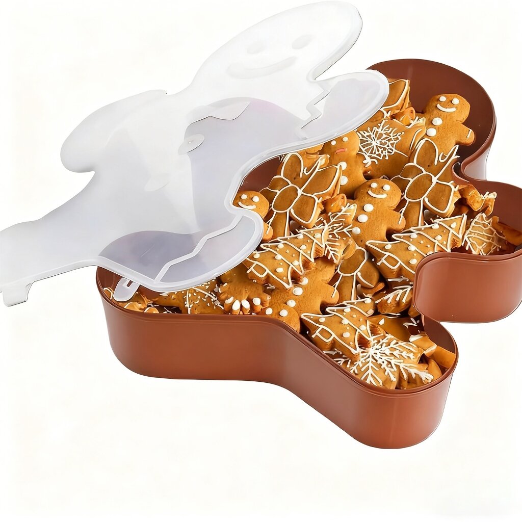 Коробка Для Хранения Рождественского Печенья И Конфет-Пряничный Человечек