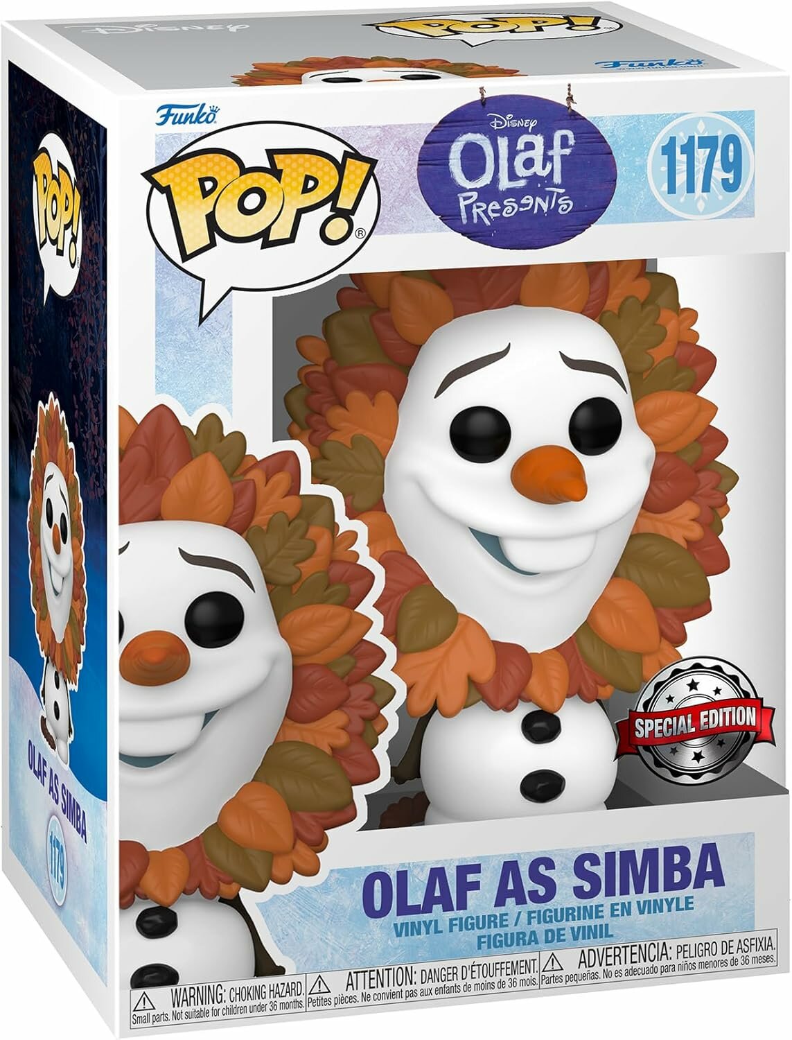 Фигурки Funko Pop - Коллекционная фигурка DISNEY Холодное сердце Олаф в образе Короля Льва - Фанко 1179