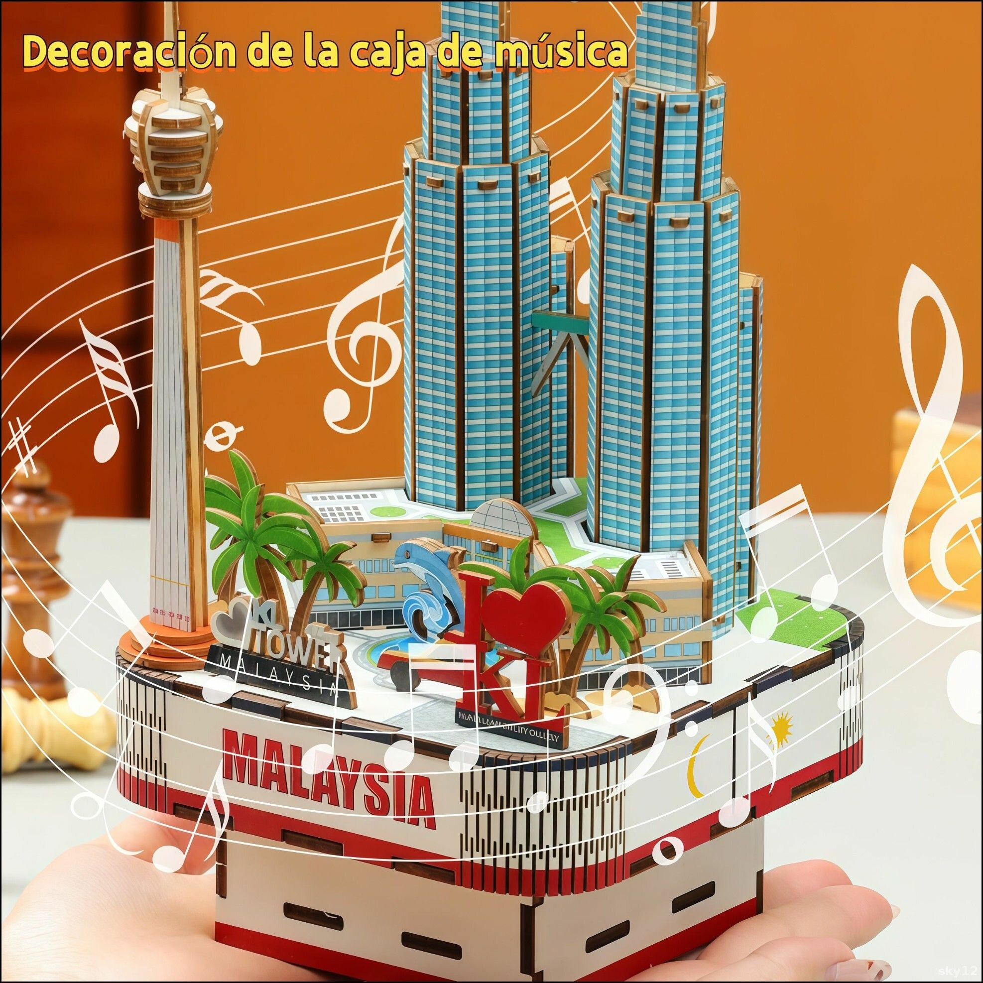 Эксклюзивный 3D пазл CT8003 London с музыкальным механизмом, предназначенный для совместной сборки родителями и детьми