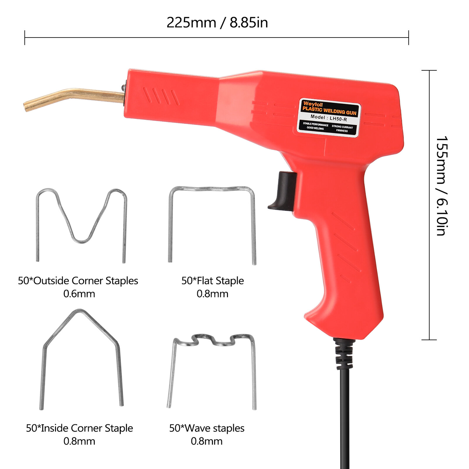 Weytoll Handy Plastics Werders Garage Tools Hot Steplers Machine Staple ПВХ Repair Machine Степлер для ремонта бамперов автомобилей Сварочный инструмент