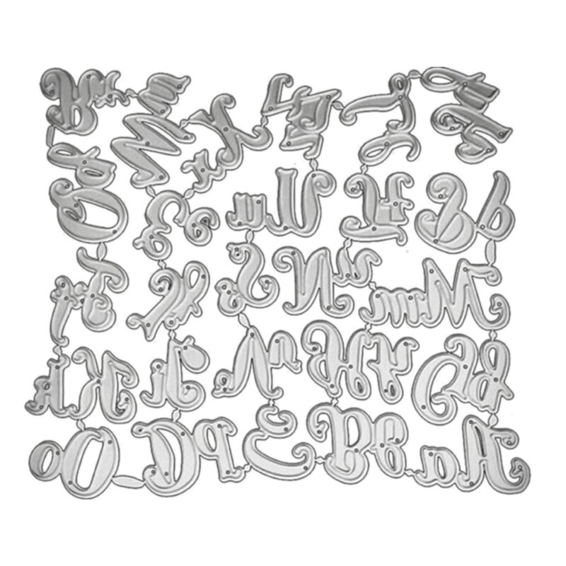 Letter Alphabet Metal Cutting Dies Stencil DIY Scrapbooking Album Paper Card Template Mold Embossing Craft Decoration