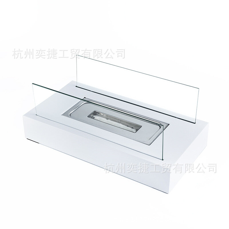 Кросс-бордерный настольный квадратный спиртовой камин для помещений, простая металлическая печь, черный портативный настоящий камин для улицы