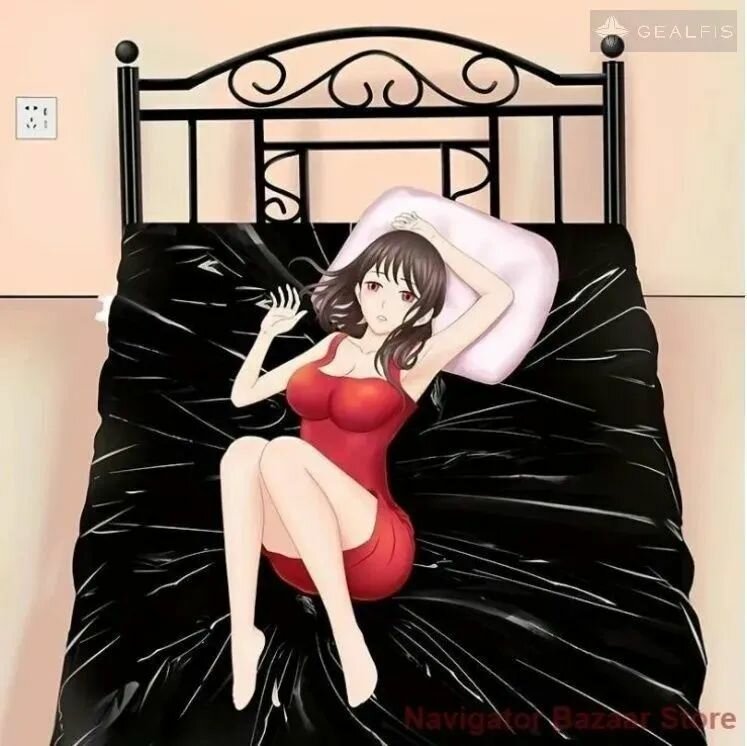 Виниловая простыня для БДСМ и эротических игр из ПВХ, черная, размер 200x210 см, водонепроницаемая, легко чистится