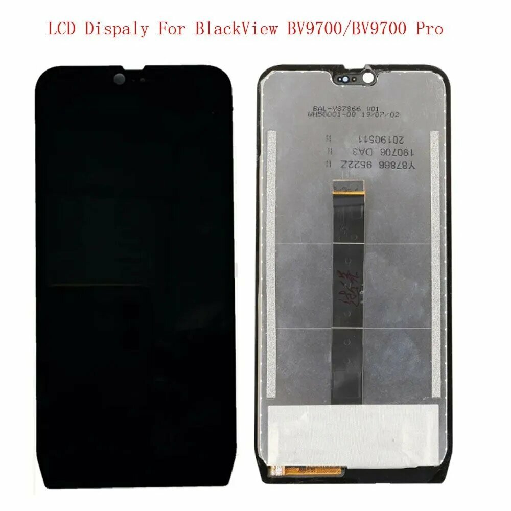 Дисплей на For Blackview BV9700, BV9700 Pro в сборе с тачскрином Черны