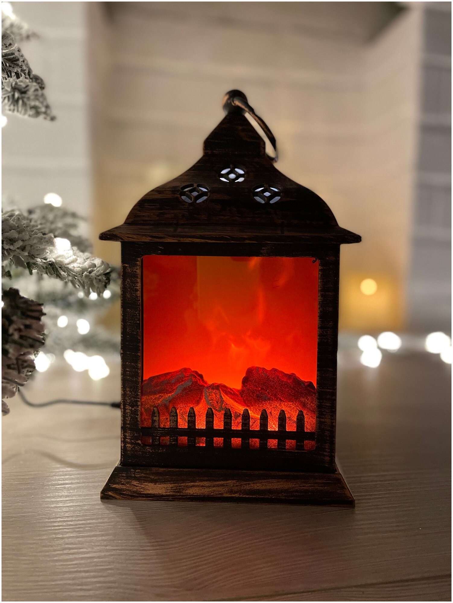 Камин электрический встраиваемый интерьерный с эффектом живого огня, квадратный