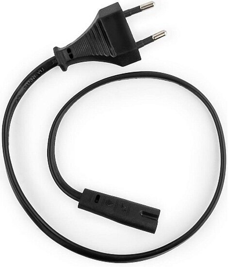 Кабель питания Cablexpert аудио/видео 0,5м, CEE 7/16 - C7, VDE, 2-pin, 2х0,75, черный