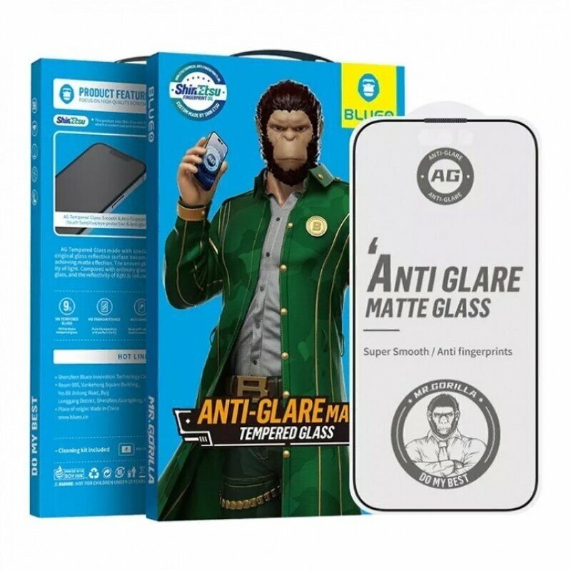 BLUEO матовое стекло для iPhone 14 Pro, Anti-glare Matte Anti-Static