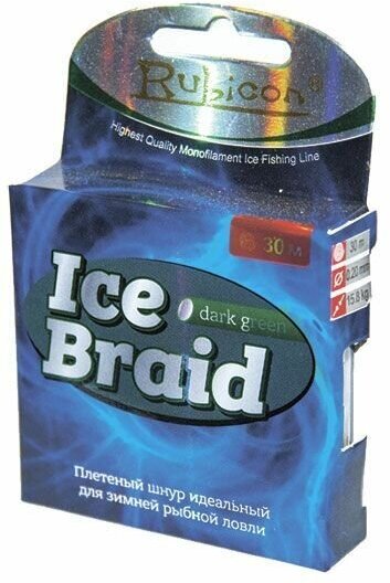 Плетеный шнур для рыбалки Ice Braid 30 м olive, 0,18mm