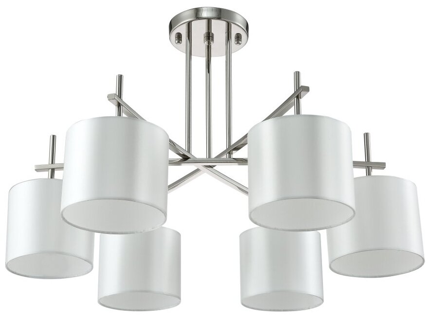 Люстра потолочная Crystal Lux SERGIO PL6 NICKEL E14 6*60W Никель