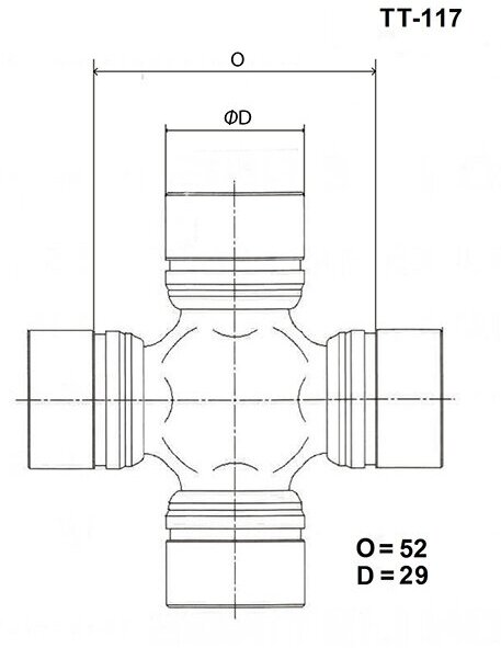 Крестовина карданного вала TOYO арт. TT-117