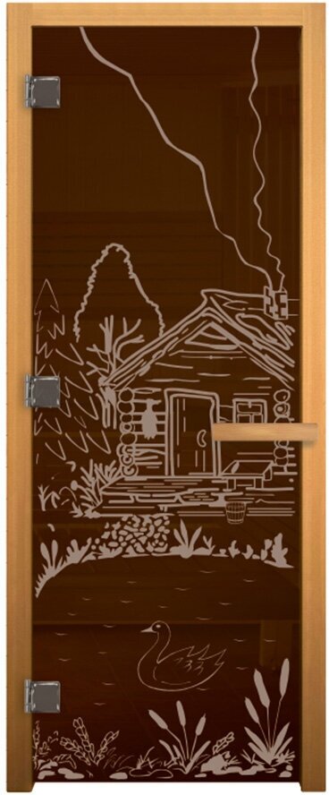 ДС Бронза "банька" 190х70 (8мм, 3 петли 710 CR) (ольха) Лев