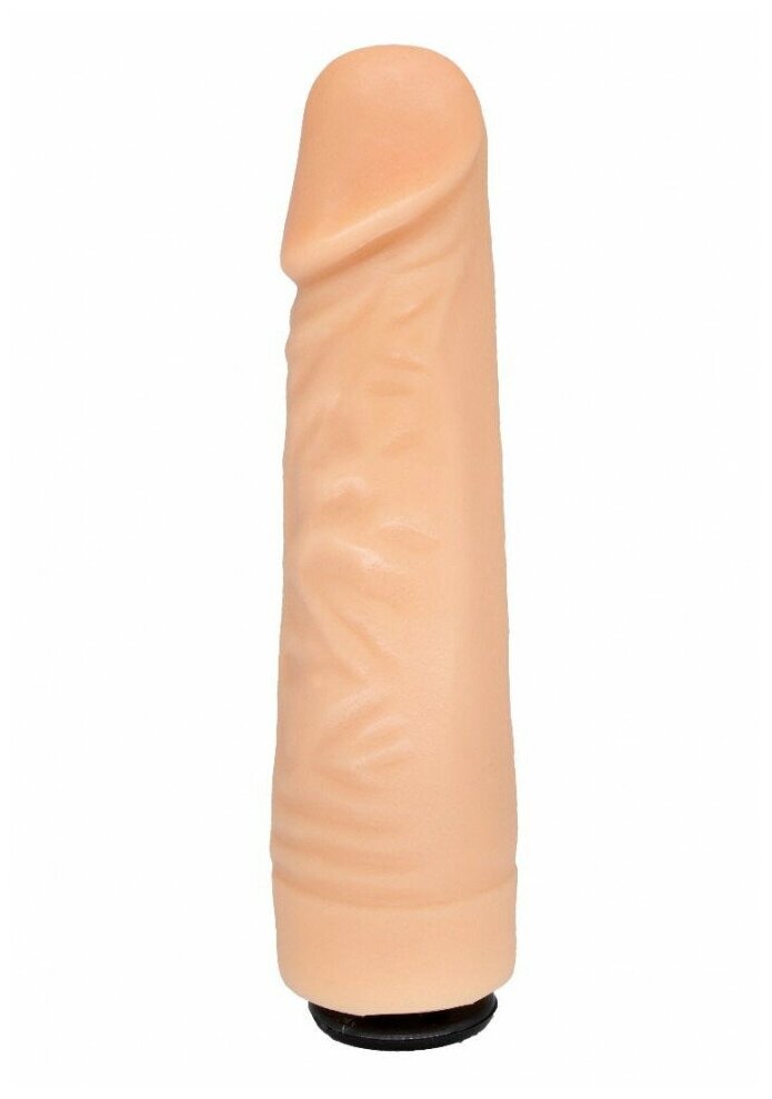 LOVETOY (А-Полимер) Фаллос-насадка для трусиков с плугом, 201100, D: 4.1 см, длина: 17.5 см, телесный