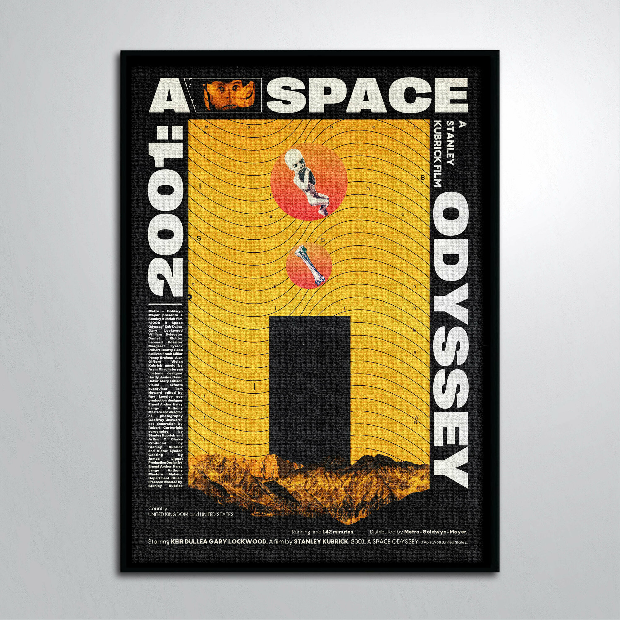 Постер без рамы/Стэнли Кубрик 2001 год Космическая одиссея Арт Холст 2001: A Space Odyssey (А2/420х594)
