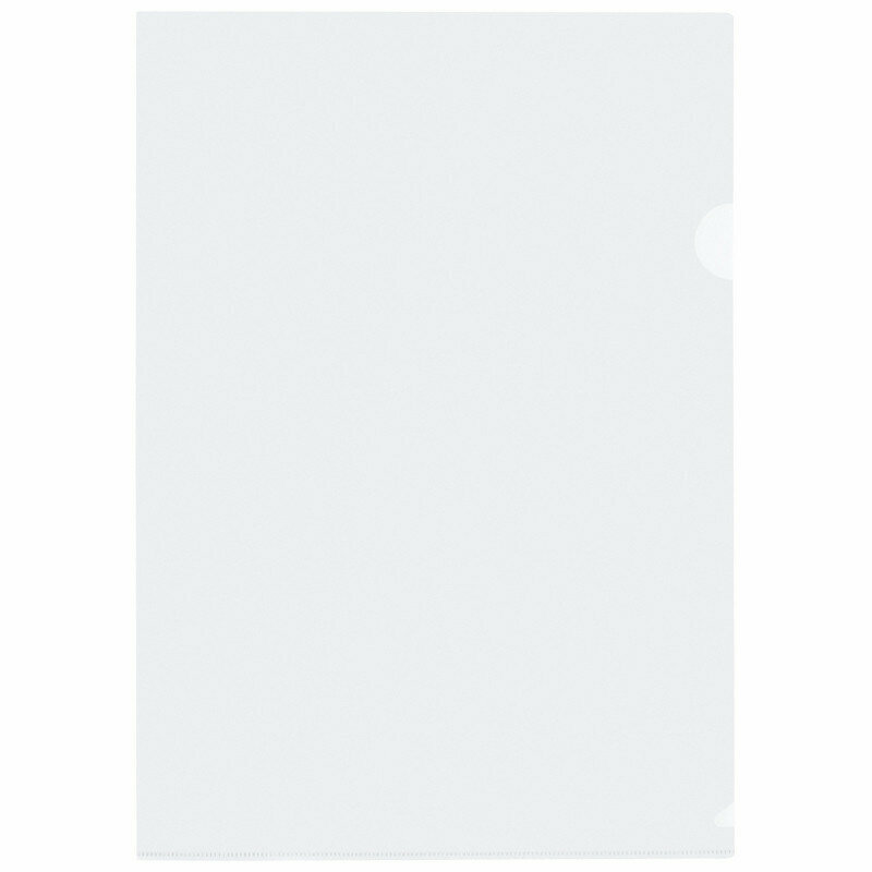 Папка-уголок СТАММ А4, 150мкм, пластик, прозрачная, бесцветная, 60 штук, 343195