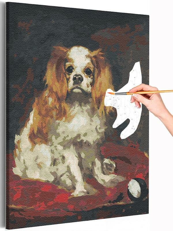 Спаниель короля Карла Эдуард Мане / Собаки / Известные картины Раскраска картина по номерам на холсте 40х50