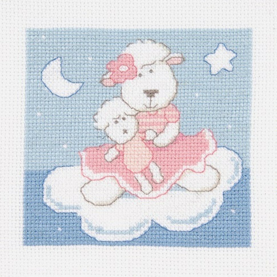 Набор для вышивания DMC #BK1709 Little Hugs (Нежные объятия), Счетный крест, 11 х 11 см