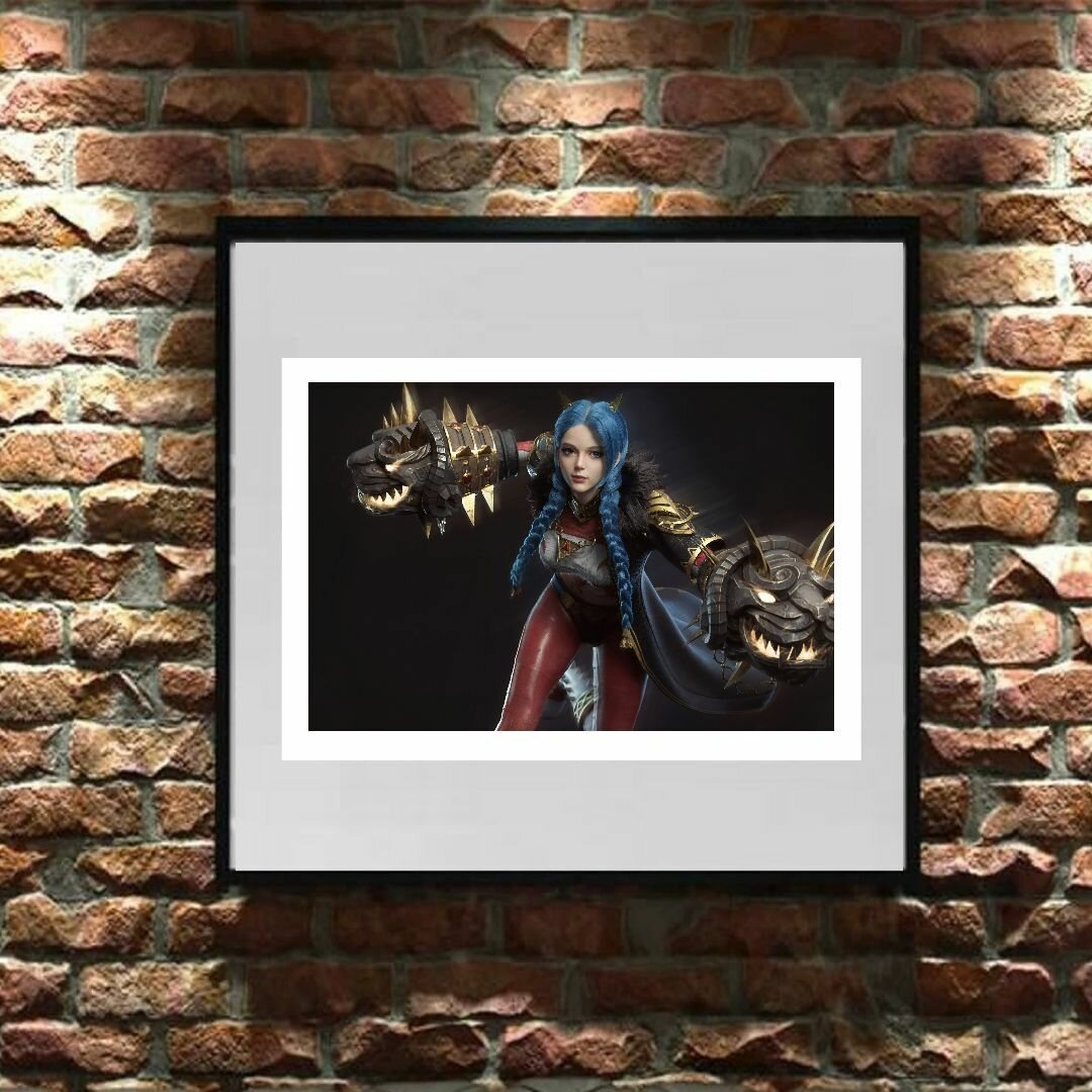 Плакат "cgi character warrior girl" Cool Eshe из коллекции "Любимые герои", А4