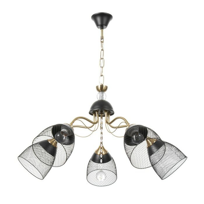 Люстра «Рикардо» 5хЕ27 40 Вт черный 71×71×38-65 см BayerLux
