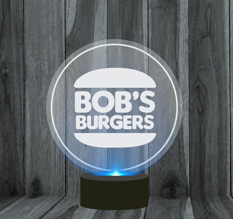 3D Светильник, ночник Bob"s Burgers, Закусочная Боба №9