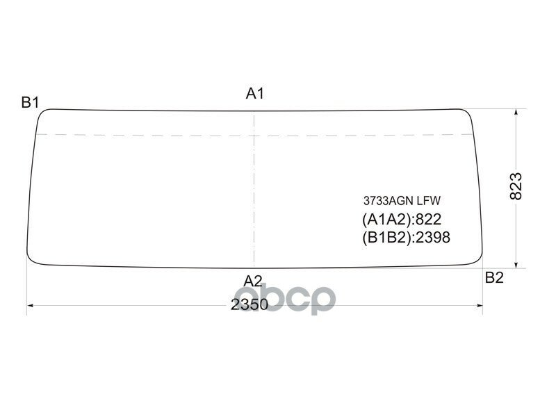 Стекло лобовое (широкая кабина) Iveco Eurostar 91-02 / Stralis 02- XYG арт. 3733AGN LFW