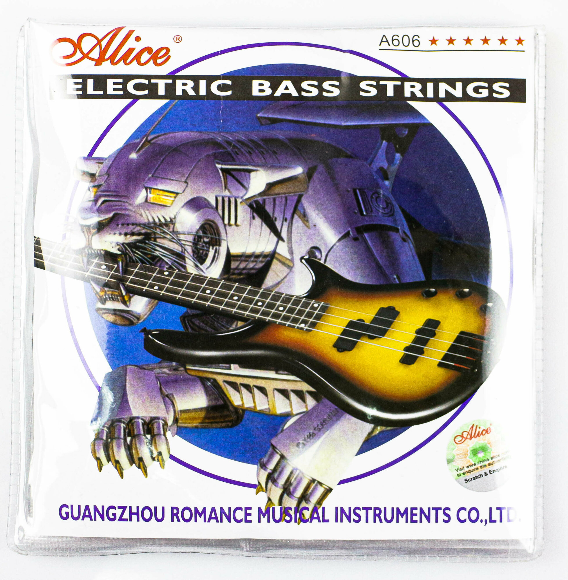Струны для бас-гитары Alice 4-Strings A606(4)-L 40-95