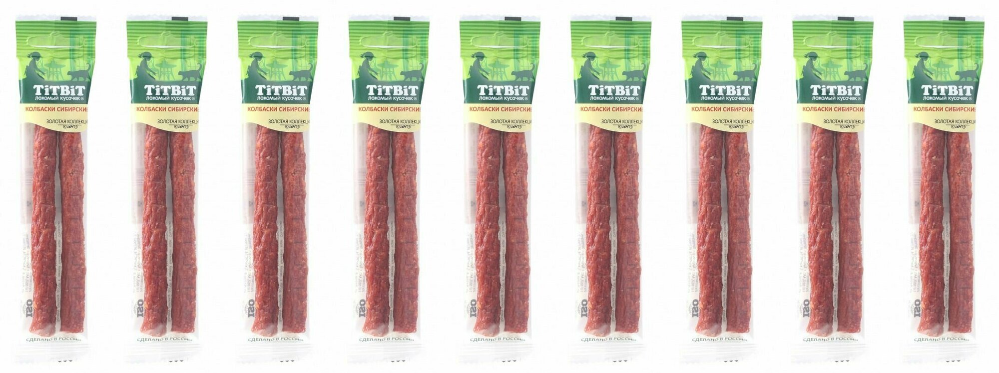 Titbit Лакомство для кошек Колбаски Сибирские, Золотая коллекция, 20 гр, 9 шт