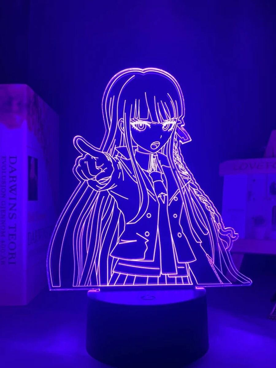 Ночник Аниме Данганронпа - Anime Danganronpa. Подарок фанату аниме и манги — декор в комнату с любимыми персонажами, в стиле отаку и японской анимации.