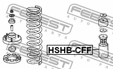 Пыльник переднего амортизатора, HSHBCFF FEBEST HSHB-CFF