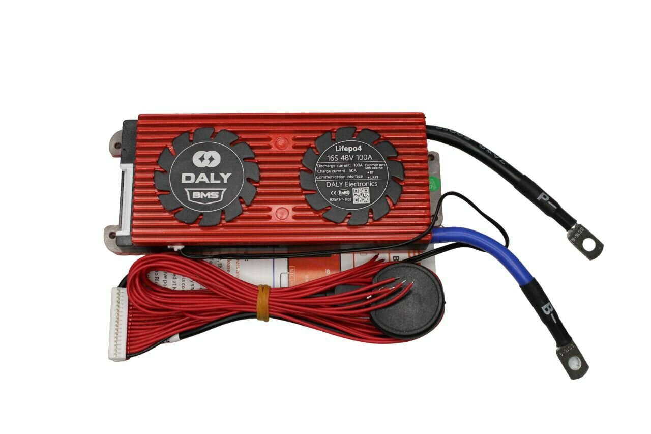 BMS плата управления аккумулятором LiFePO4 16S 48V 100A DALY симметричная