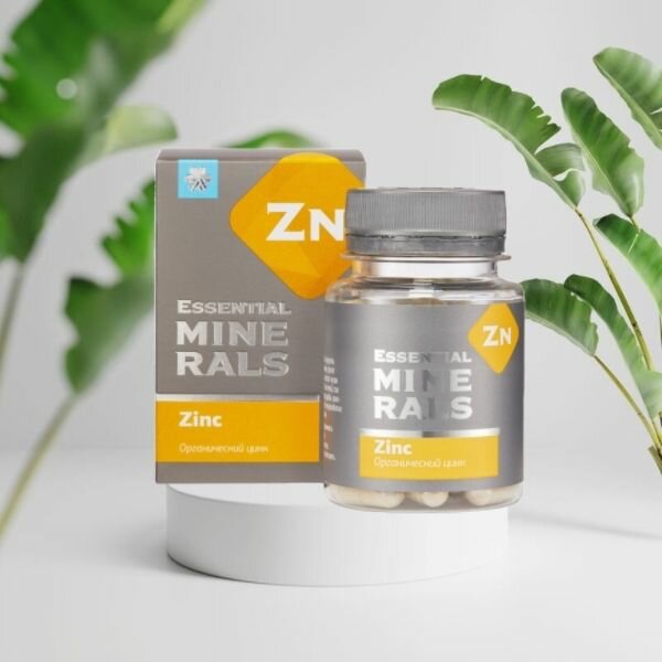 Органический цинк Essential Minerals, Сибирское, 60 капсул