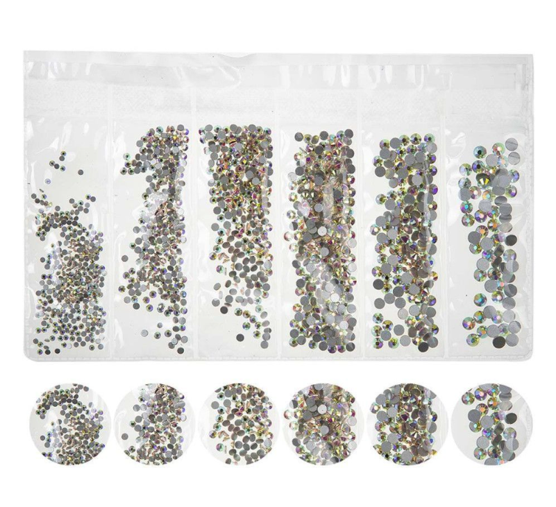 Набор страз для ногтей Nail Art, желтый голография