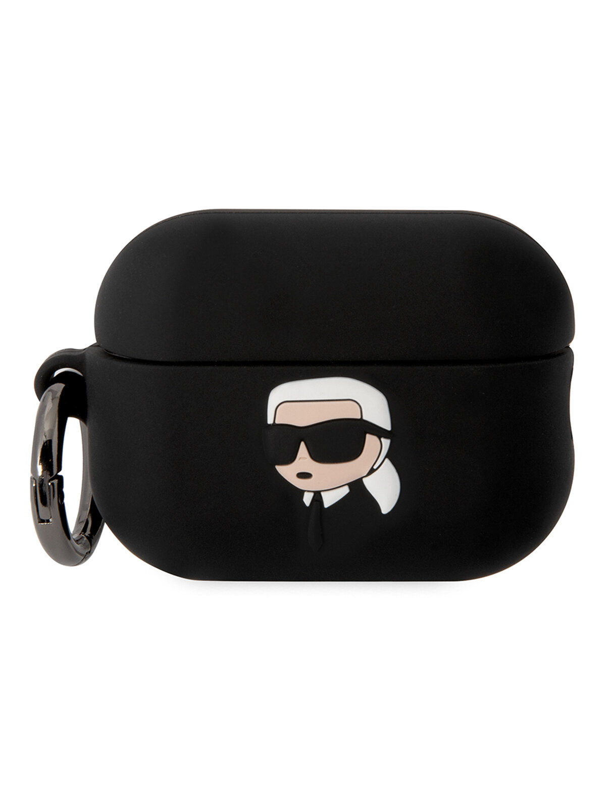 Lagerfeld для Airpods Pro 2 чехол Silicone case with ring NFT 3D Karl Black