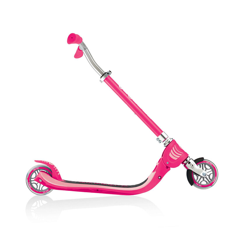 Детский самокат Globber FLOW 125 Foldable V2 , двухколесный, складной - Fuchsia — фото 1