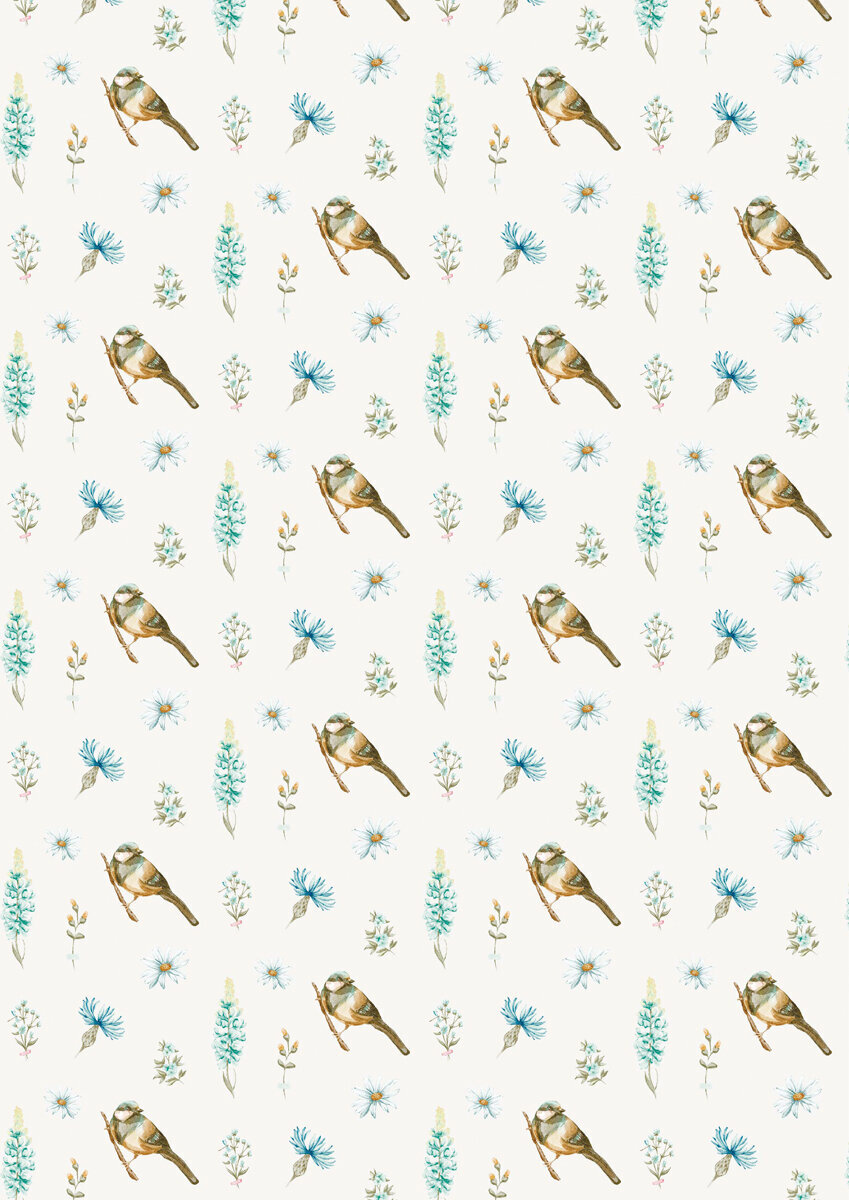 PEPPY Цветочная поэзия ткань для пэчворка 50х50 см, 100% хлопок, 135 г/м², ЦП-04 белый