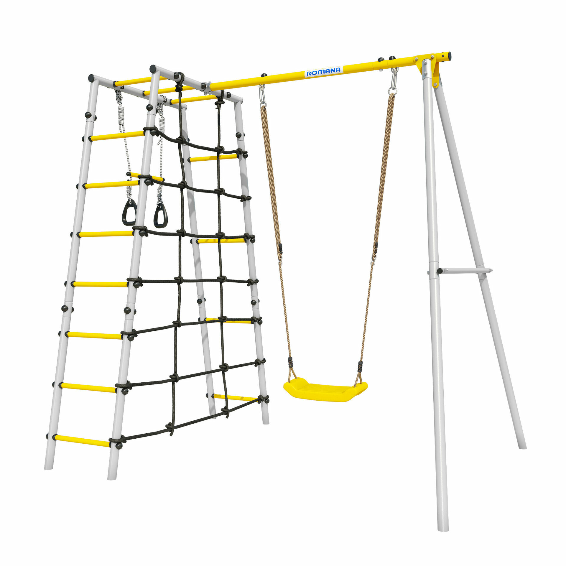 Спортивно-игровой комплекс Romana D1, качели пластиковые 103.31.06, серый/жёлтый