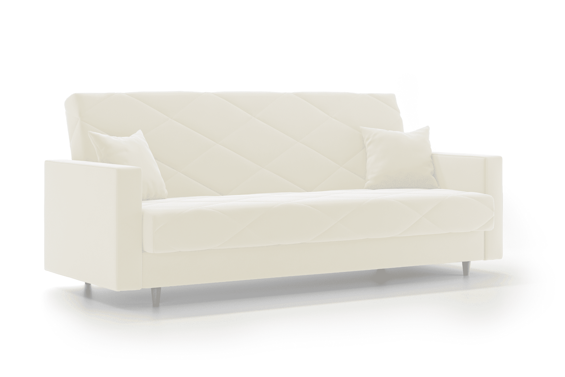 Диван раскладной книжка Клаус в цвете белый (ткань Velutto 01)