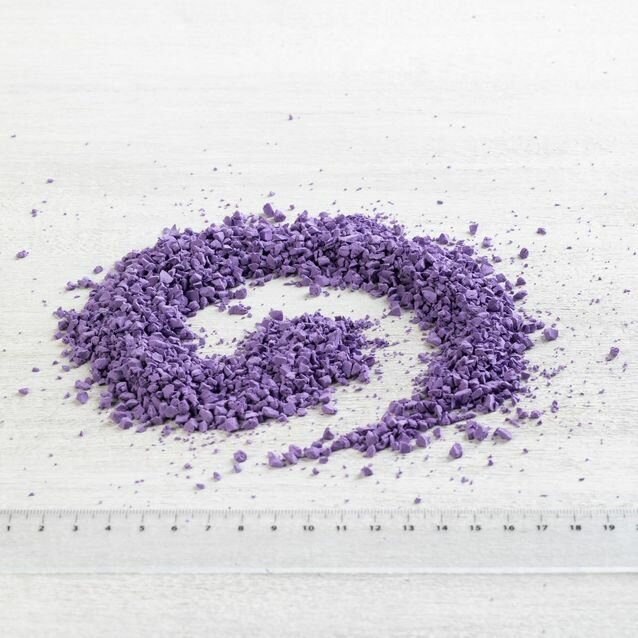 Резиновая крошка, окрашенная, фиолетовая, 1 кг, мягкий асфальт