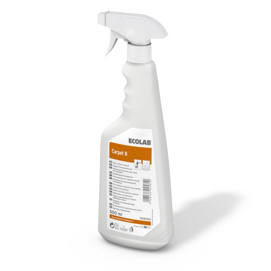 Пятновыводитель для ковровых покрытий Ecolab Carpet B, объем: 500 мл, с распылителем, pH: 7, 3018350
