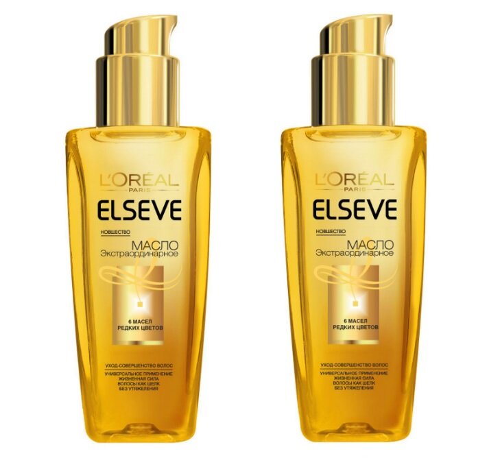 Масло для волос L'Oreal Elseve Экстраординарное совершенствующее для сухих волос, 100 мл, 2 шт.