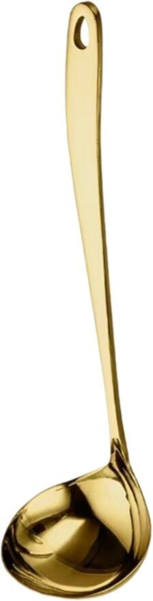 Половник CRAZY PAN, золото, пищевая нержавеющая сталь, высота 27 см, ширина 7.4 см, цвет -золото