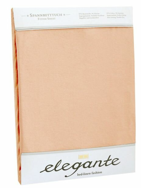 Простыня Elegante 6800/81, мако-сатиновая, 240 см x 260 см, абрикосовый