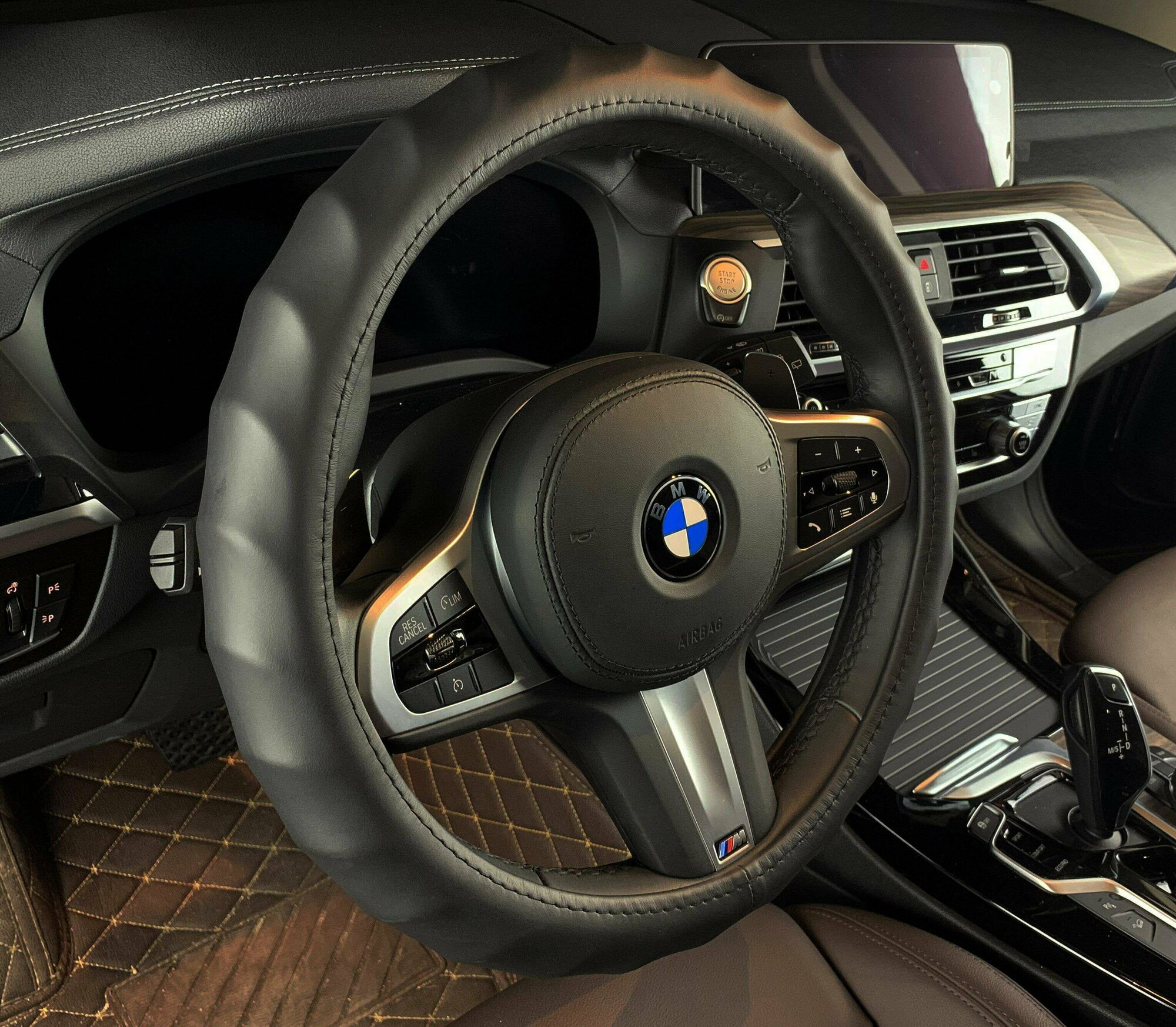 Оплетка руля черная 37-39 см