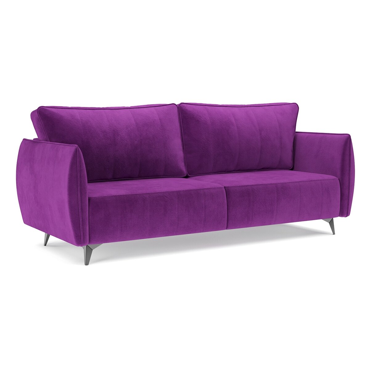 Диван Сток Диванов Дейзи, фиолетовый микровелюр, механизм пантограф, на ножках