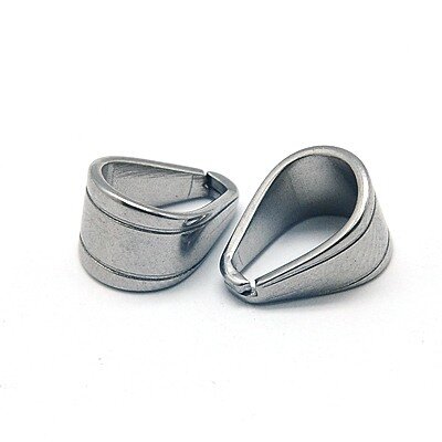 Держатель, 11х7мм, зажимной, с окантовкой, базовый материал - нержавеющая сталь, без покрытия, 5 шт.