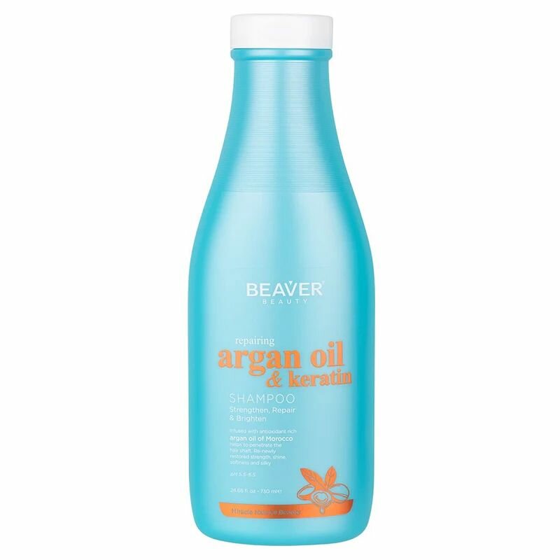 BEAVER Шампунь для волос Argan Oil & Keratin Shampoo (730 мл)