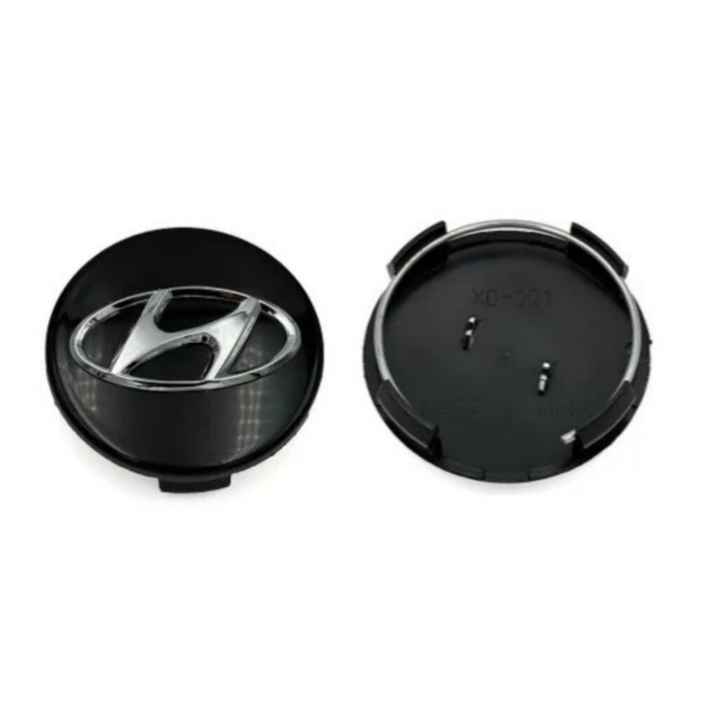 Колпачок, заглушка на диск колеса Hyundai 60мм. черный (1 колпачок)
