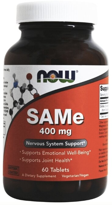 NOW Food SAMe, САМе 400 мг 60 таблеток