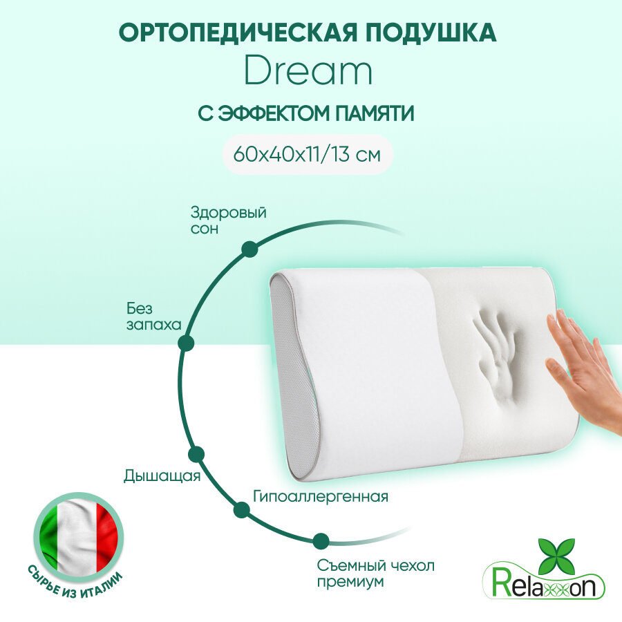 Анатомическая подушка с эффектом памяти Relaxxon Dream